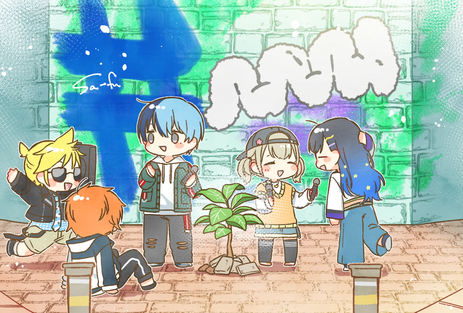 sa-fu project sekai vocaloid aoyagi touya azusawa kohane kagamine len shinonome akito shiraishi ...